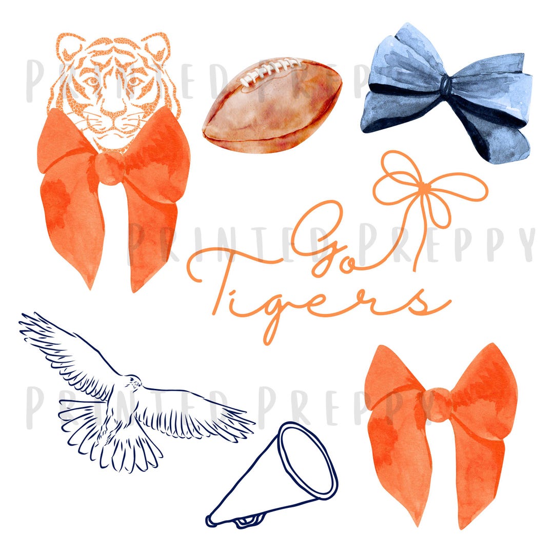 Go Tigers Preppy Gameday PNG, Tiger Football PNG, Auburn Football PNG ...