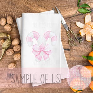 Preppy Pink Candy Canes With Pink Bow PNG Clipart - Instant Download ...