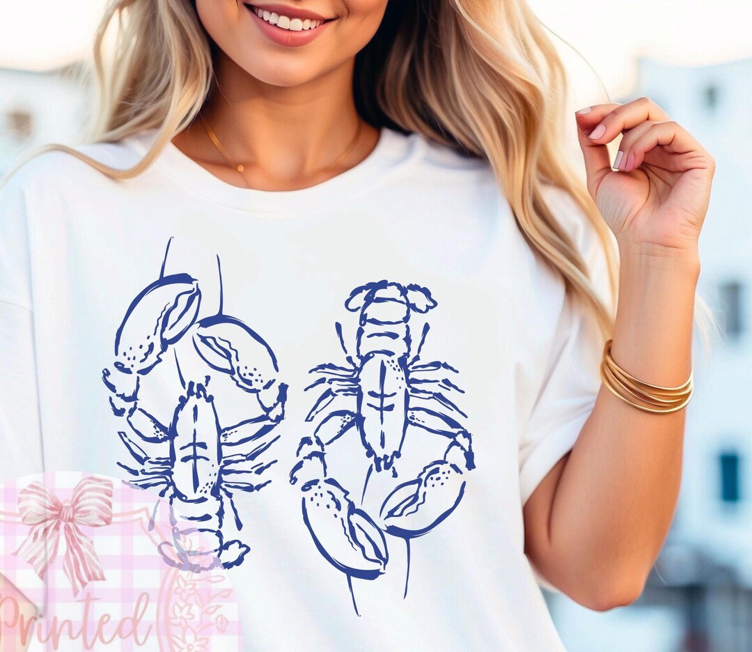Preppy Lobster PNG - Digital Download /summer PNG/ Preppy Fisherman ...