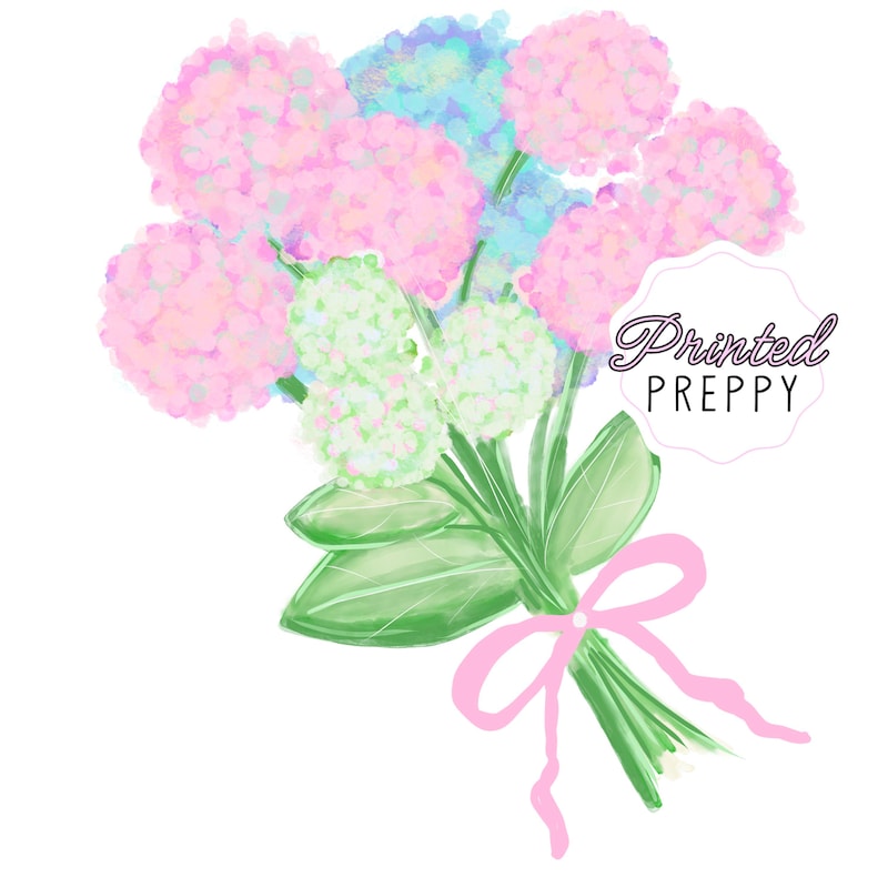 Pink Hydrangeas Png - Etsy