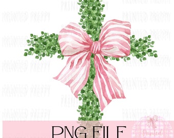 Watercolor Cross PNG // Preppy Clip Art// Grandmillennial // Preppy ...