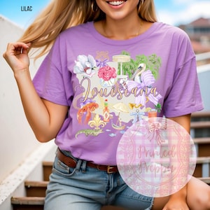 Louisiana Preppy PNG and JPG / Preppy Louisiana Watercolor Map ...