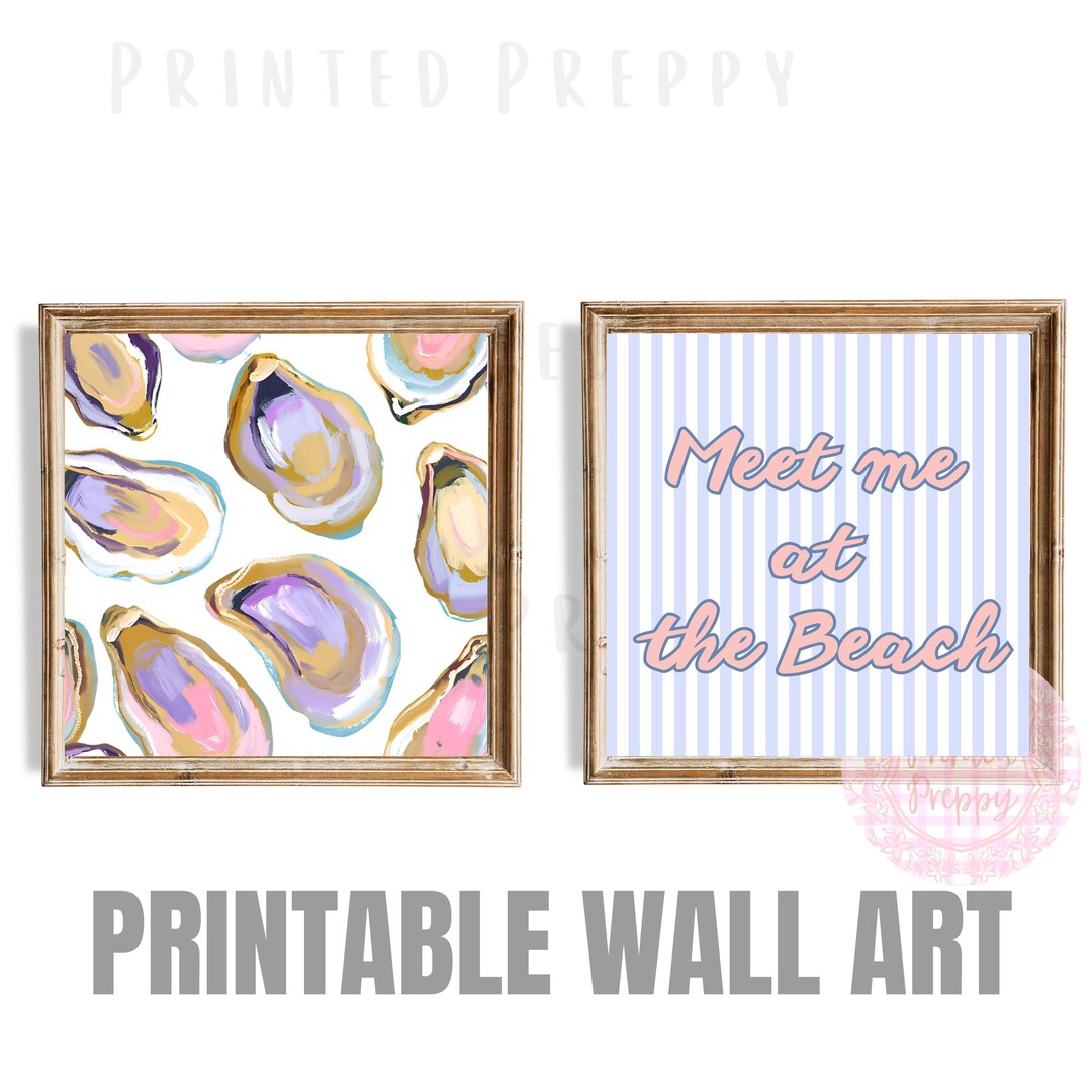 Coastal Printable Wall Art Set of 2 // East Coast Instant Download PDF ...