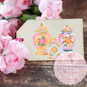Ginger Jar PNG With Colorful Floral Patterns – Grandmillennial, Nancy ...