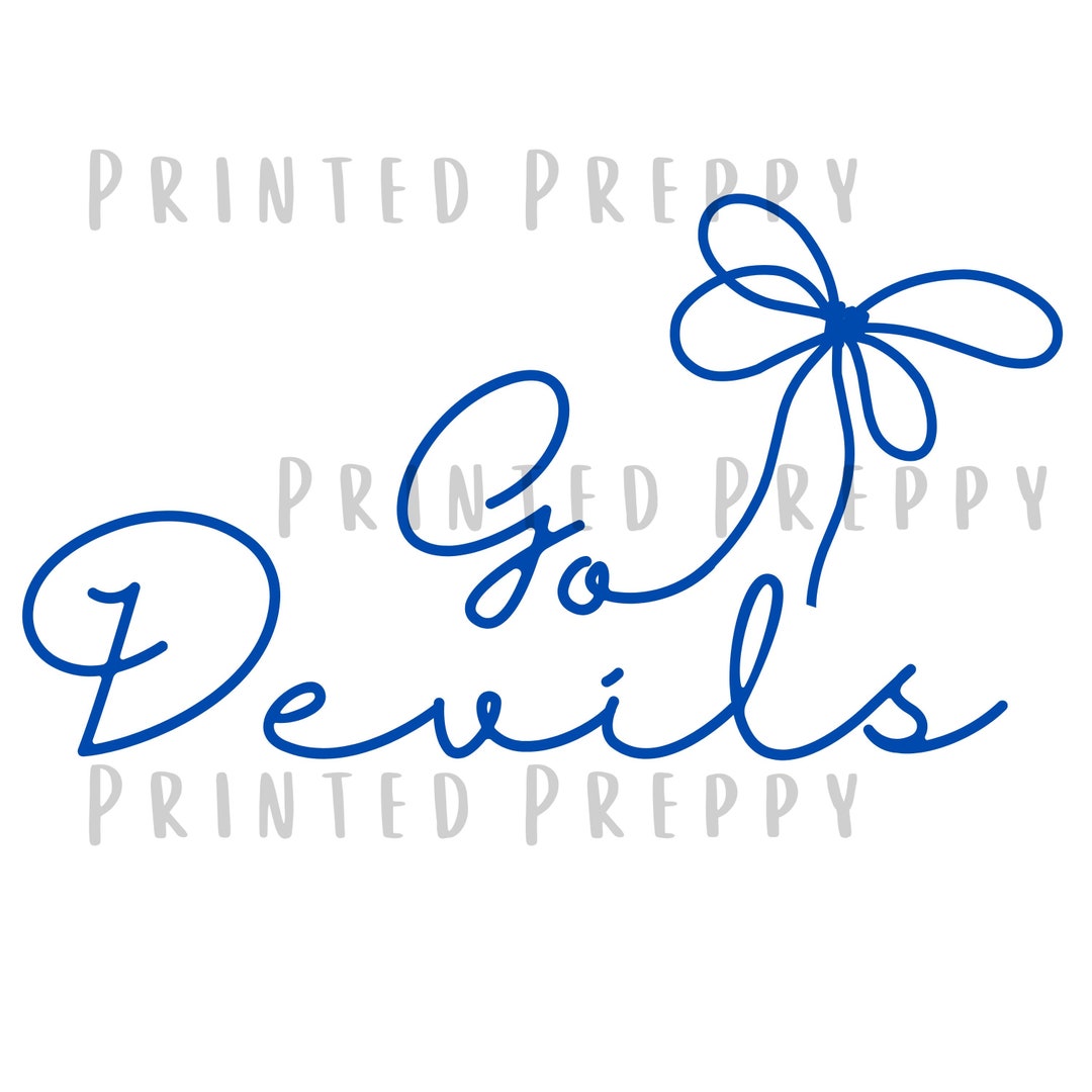 Go Devils Preppy Bow PNG, Football PNG , Preppy Football , Coquette Go ...