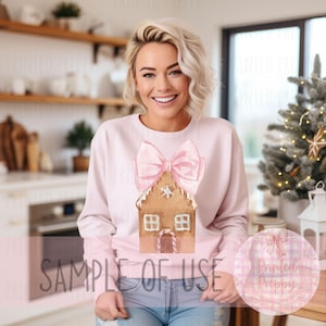 Preppy Christmas Gingerbread House Watercolor PNG // Christmas ...