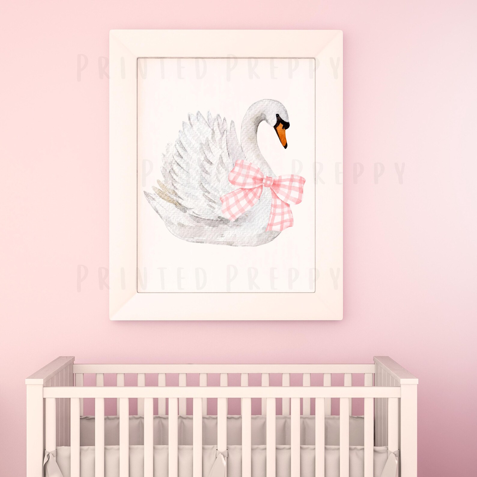 Swan PNG // Sweet Swan With Bow / Swan Clip Art / Preppy ...
