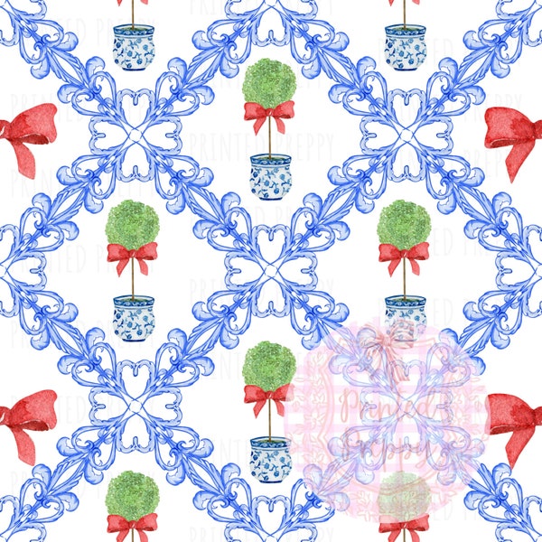Bow Trellis Digital Wallpaper - Etsy