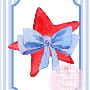Preppy Patriotic Star PNG // Preppy Patriotic Clip Art // Fourth of ...