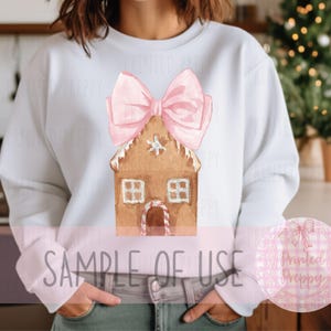 Preppy Christmas Gingerbread House Watercolor PNG // Christmas ...