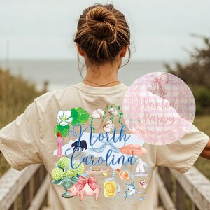 North Carolina Preppy PNG and JPG / Coastal Granddaughter / Preppy Blue ...