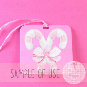 Preppy Pink Candy Canes With Pink Bow PNG Clipart - Instant Download ...