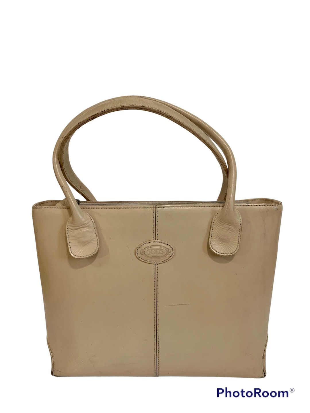 VINTAGE Tod’s Iconic Lady Di Bag/tote Shoulder Bag/luxury Brand/beige ...