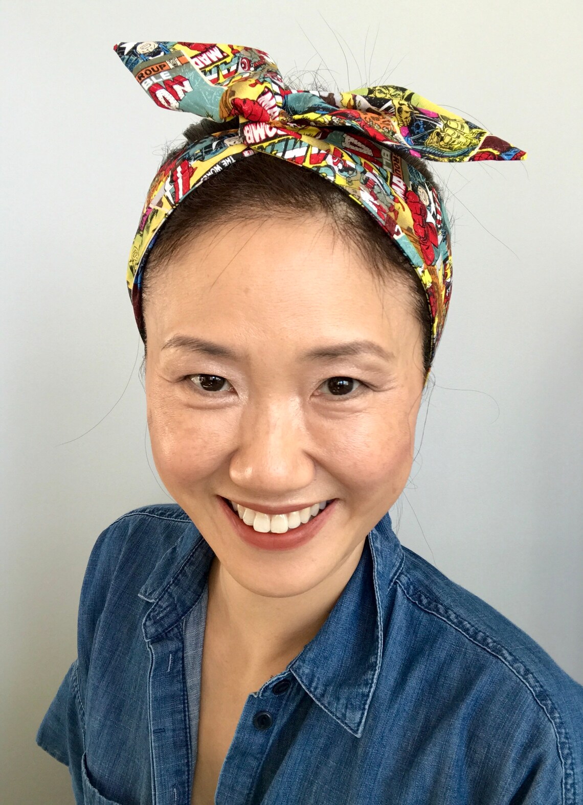 Hero Twist Bow Wired Head Scarf/comics Super Heros | Etsy