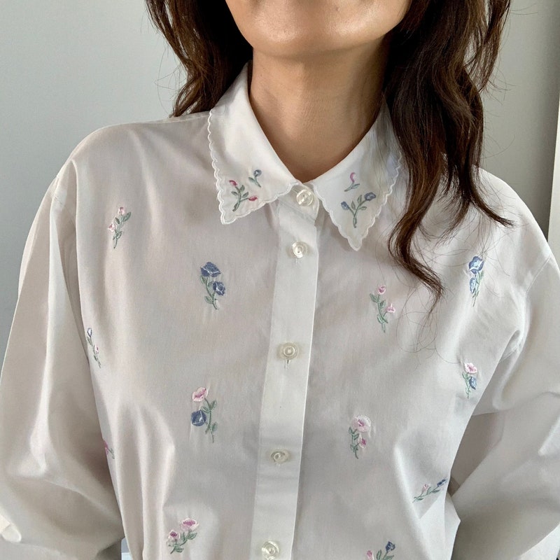 Embroidered Shirt Vintage Button Down - Etsy