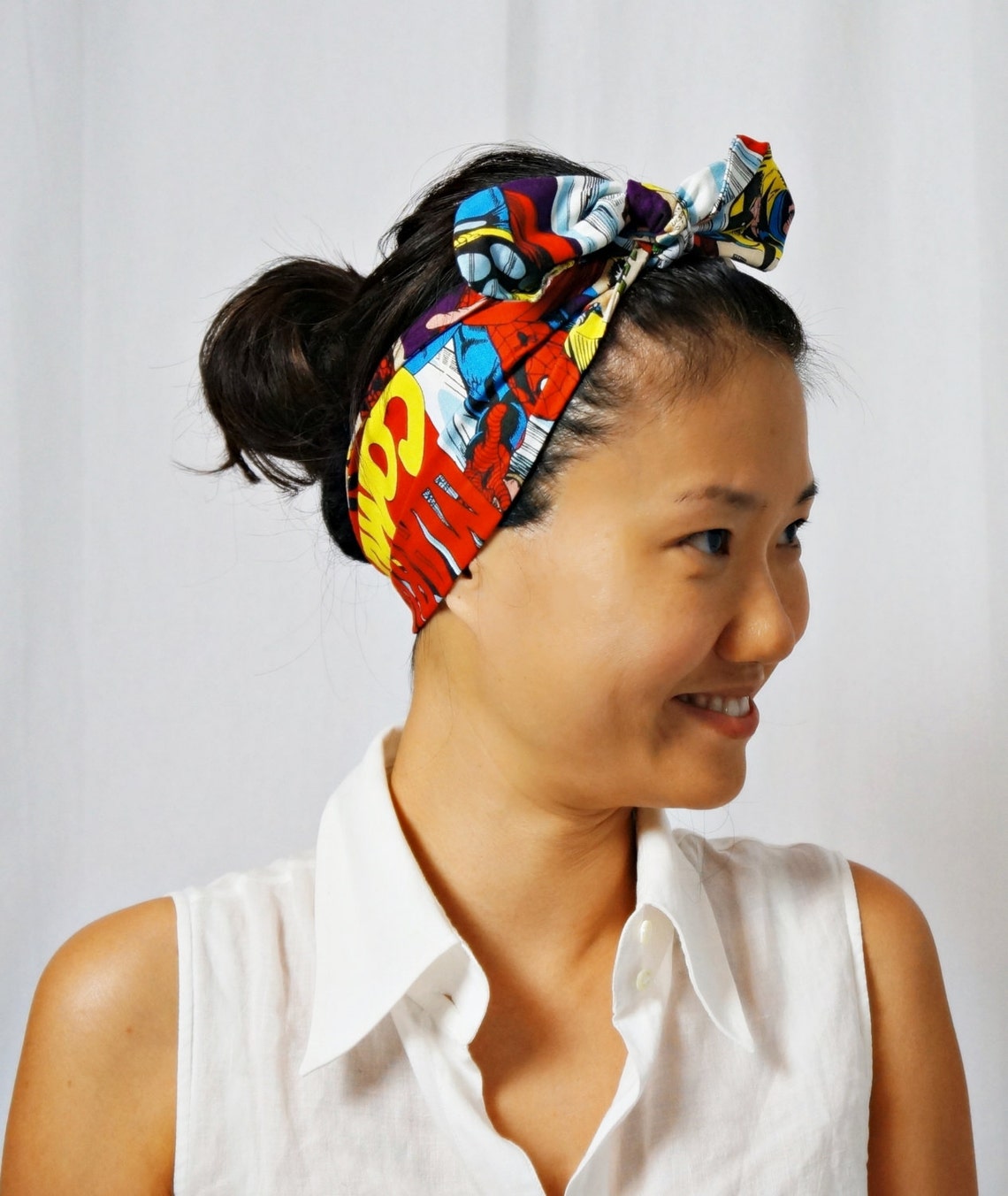 Hero Twist Bow Wired Head Scarf/comics Super Heros | Etsy