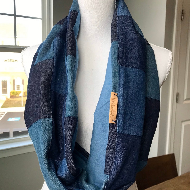 Denim Scarf - Etsy