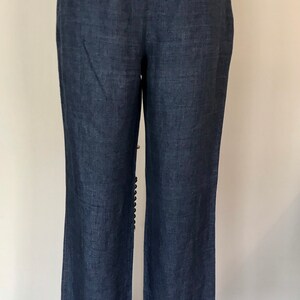 Vintage Indigo Linen 2pc Pants Suit/ Woman Outfit/size Small - Etsy