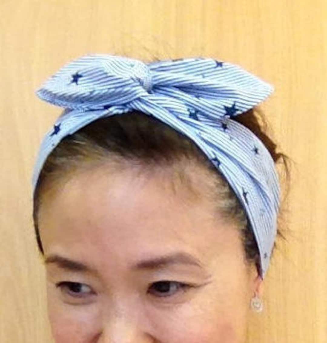 Twist Bow Wired Head Scarf Twinkle Star Stripes Hair Scarf/fine Pima ...