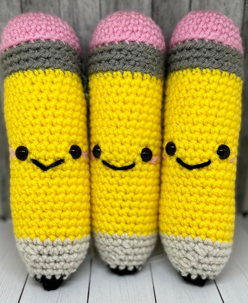 Crochet Pencil, Amigurumi Pencil, Crochet Pencil Plushie, School Plush ...