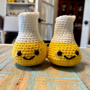 Crochet Erlenmeyer Flask, Amigurumi Chemistry Flask, Crochet Lab ...