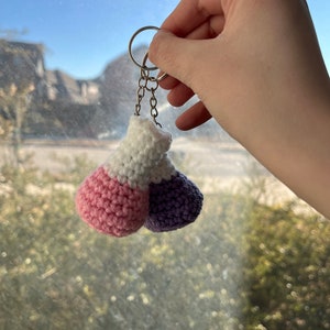 Erlenmeyer Flask Keychain, Chemistry Keychain, Crochet Lab Flask ...