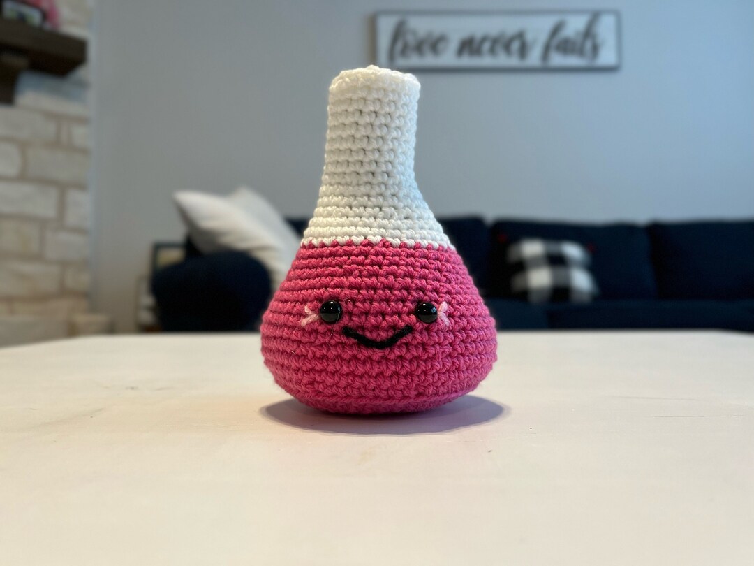 Large Crochet Erlenmeyer Flask, Amigurumi Science Gift - Etsy