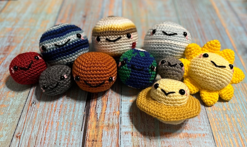 Crochet Solar System, Amigurumi Planets Set, Crochet Astronomy, Science ...