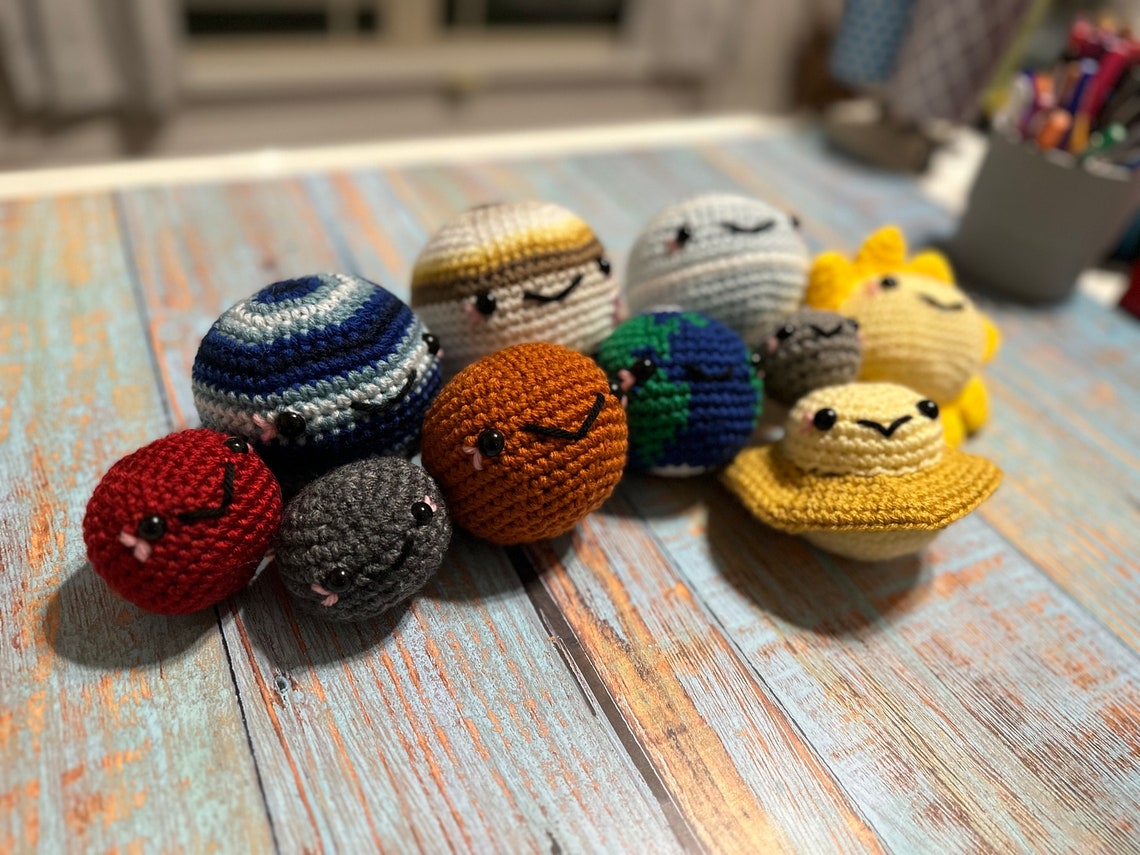 Crochet Solar System, Amigurumi Planets Set, Crochet Astronomy, Science ...