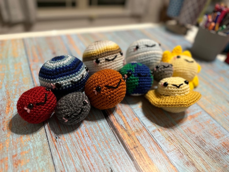 Crochet Solar System, Amigurumi Planets Set, Crochet Astronomy, Science ...