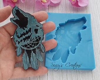 BIG Wolf Mold 10 Cm for Resin and Polymer Clay | Etsy