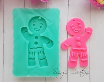 Christmas Gingerbread Man Mold 5 Cm for Resin and Polymer | Etsy