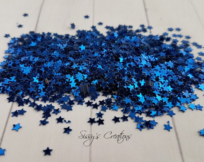 Holographic Blue Star Glitter 3mm Nail Art Cosmetic Grade - Etsy