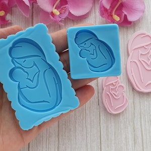 Mom and Baby Mold, Mother's Day, 4 / 6 Cm, for Resin and Polymer Clay ...
