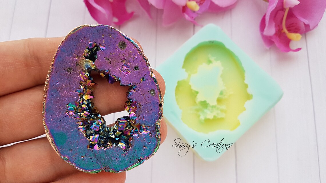 Natural Geode Large Mold 6 Cm for Resin and Polymer Clay | Etsy