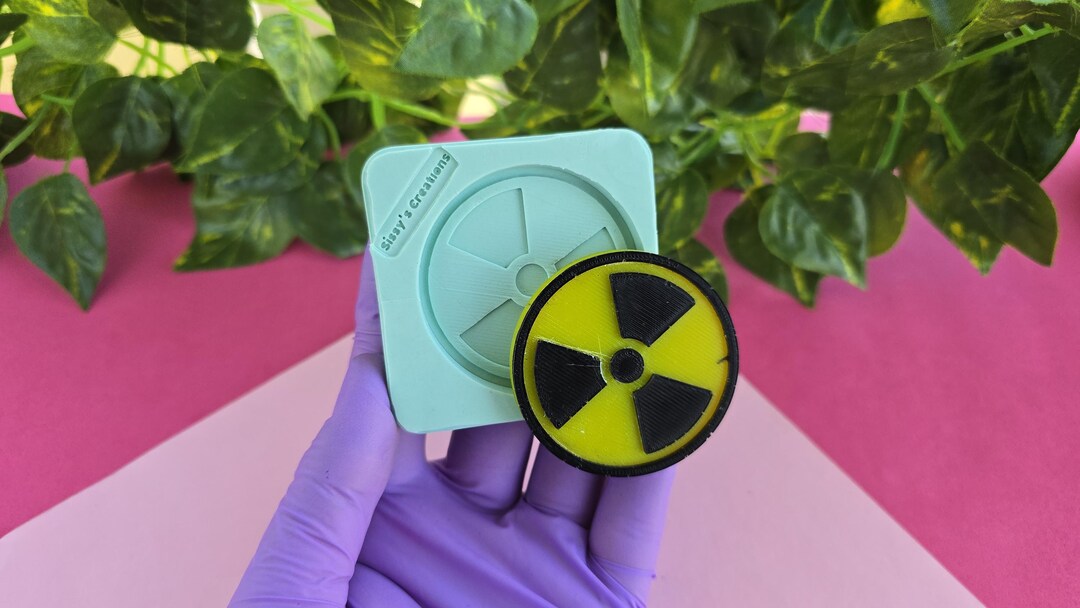 Radioactive Symbol Mold, 5 Cm, for Epoxy Resin, Polymer Clay. Wax, Soap ...