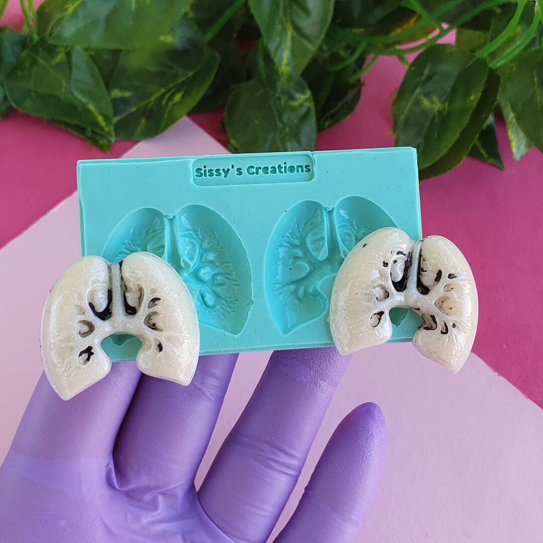 Human Lung 3D Mold, 3 Cm, for Epoxy Resin, Polymer Clay. Wax, Soap ...