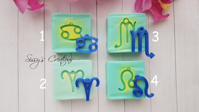 Zodiac Signs Mold 2 Cm For Resin And Polymer Clay Etsy