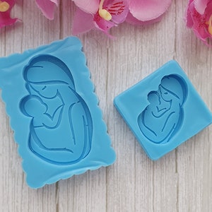 Mom and Baby Mold, Mother's Day, 4 / 6 Cm, for Resin and Polymer Clay ...