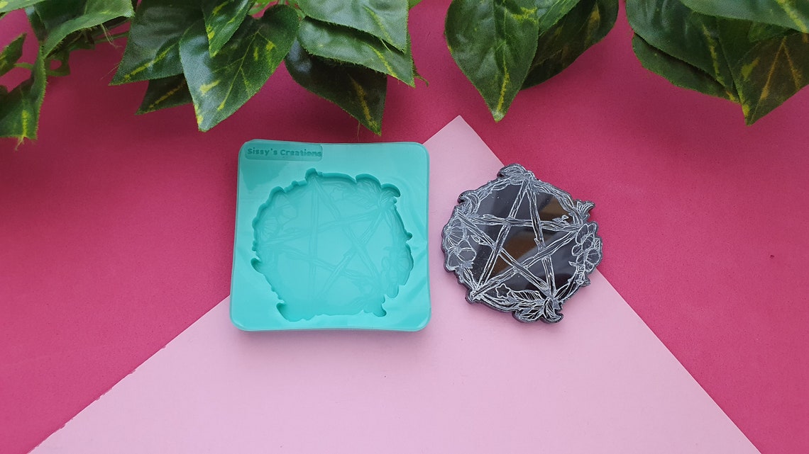 Pentacle Wicca Mold, 5 Cm, for Resin, Polymer Clay, Wax, Soap, Plaster ...