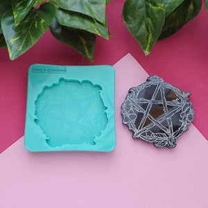 Pentacle Wicca Mold, 5 Cm, for Resin, Polymer Clay, Wax, Soap, Plaster ...