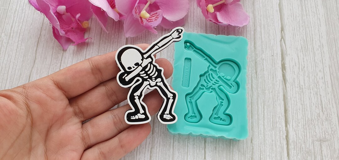 3D Skeleton Halloween Mold, 6 Cm, for Resin, Polymer Clay, Wax, Soap ...
