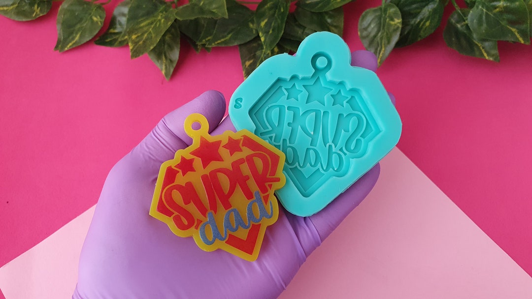 Super Dad Mold, Father's Day, 7 Cm, for Epoxy Resin, Polymer Clay, Wax ...