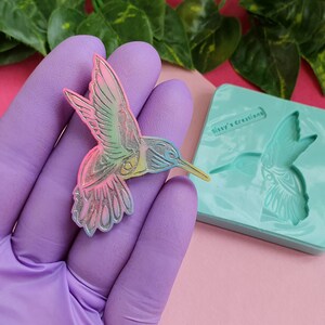 Hummingbird Mold, 5 Cm, for Epoxy Resin, Polymer Clay, Wax, Soap ...