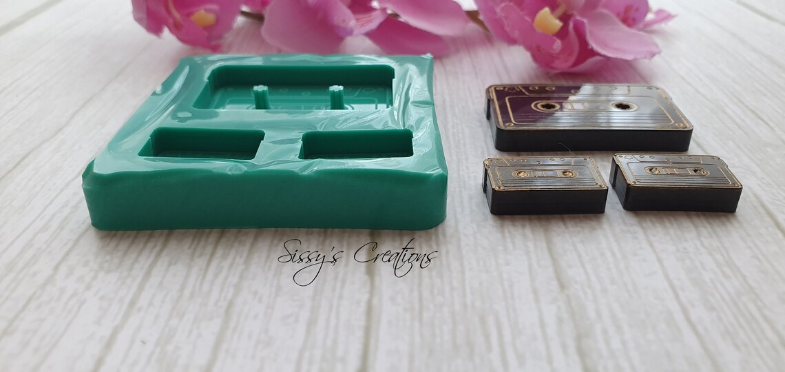 Music Cassette Mold 4 cm for Resin and Polymer Clay | Etsy