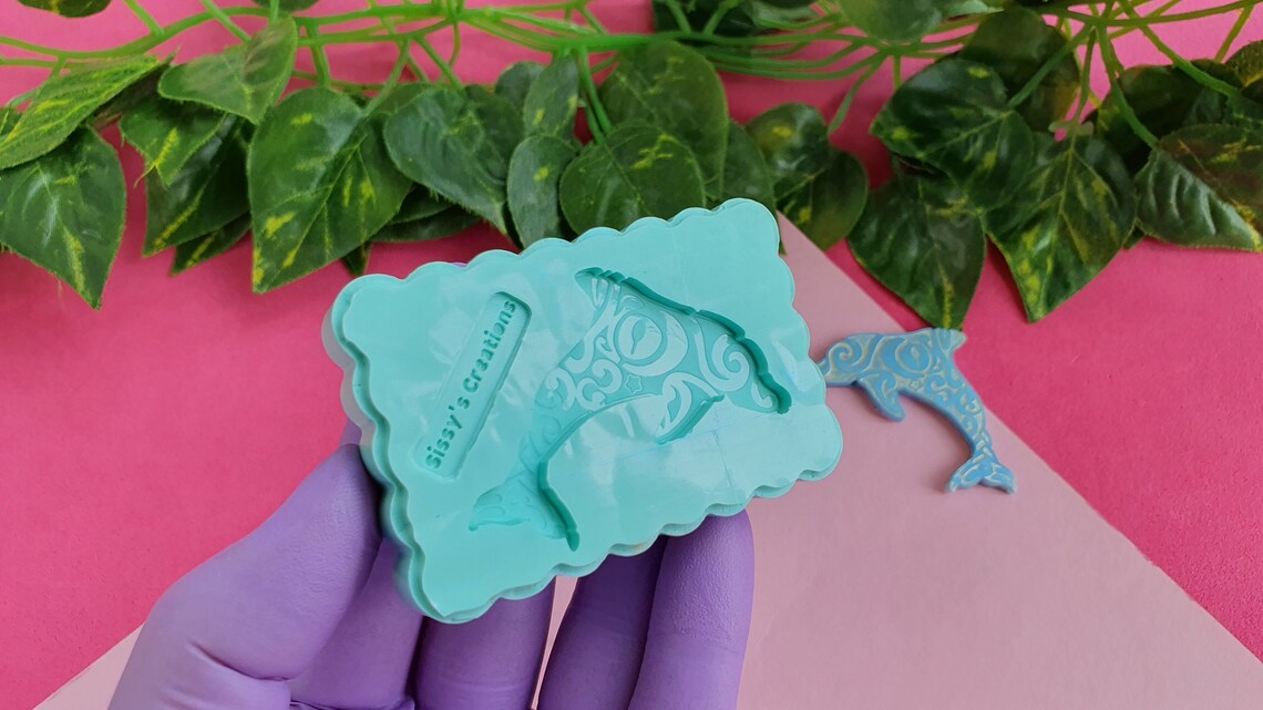 Dolphin Mandala Mold, 5 Cm, for Epoxy Resin, Polymer Clay, Wax, Soap ...