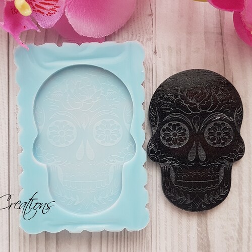 Mexican Female Skull Mold 5 Cm for Resin and Polymer Clay - Etsy