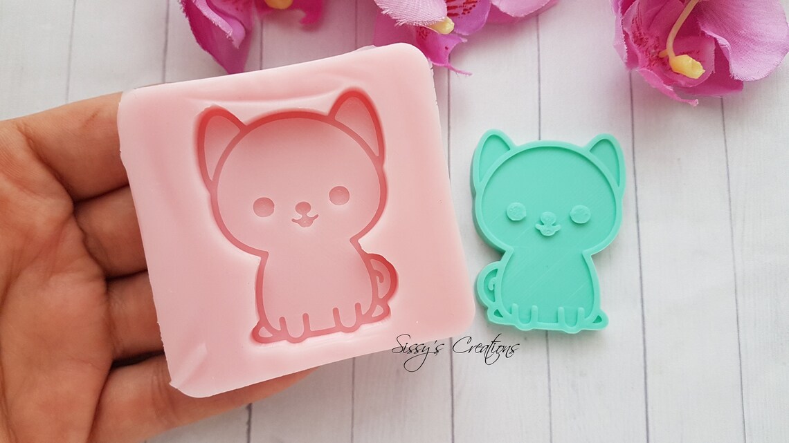 Cat Mold 5 cm for Resin and Polymer Clay | Etsy