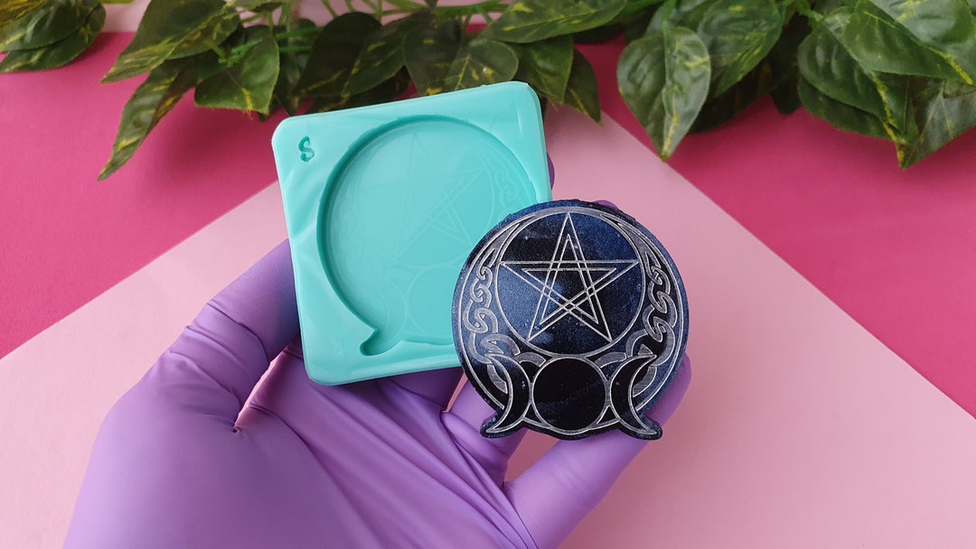 Triple Goddess Wicca Pentacle Mold, 5 Cm, for Epoxy Resin, Polymer Clay ...