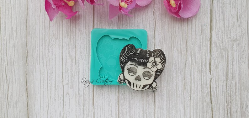 Mexican Female Skull Mold 5 Cm for Resin and Polymer Clay - Etsy
